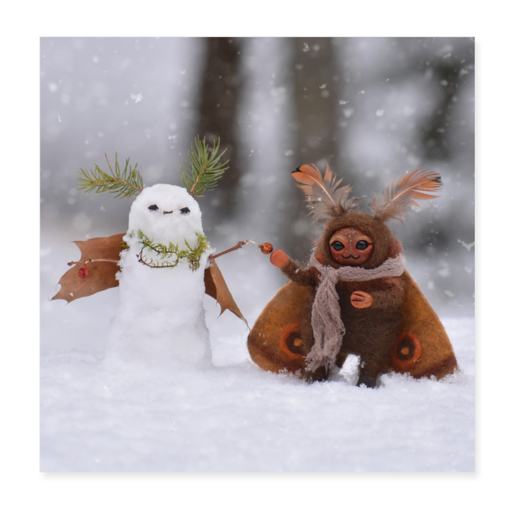 The Snow Moth Print – Treehouse Creatures