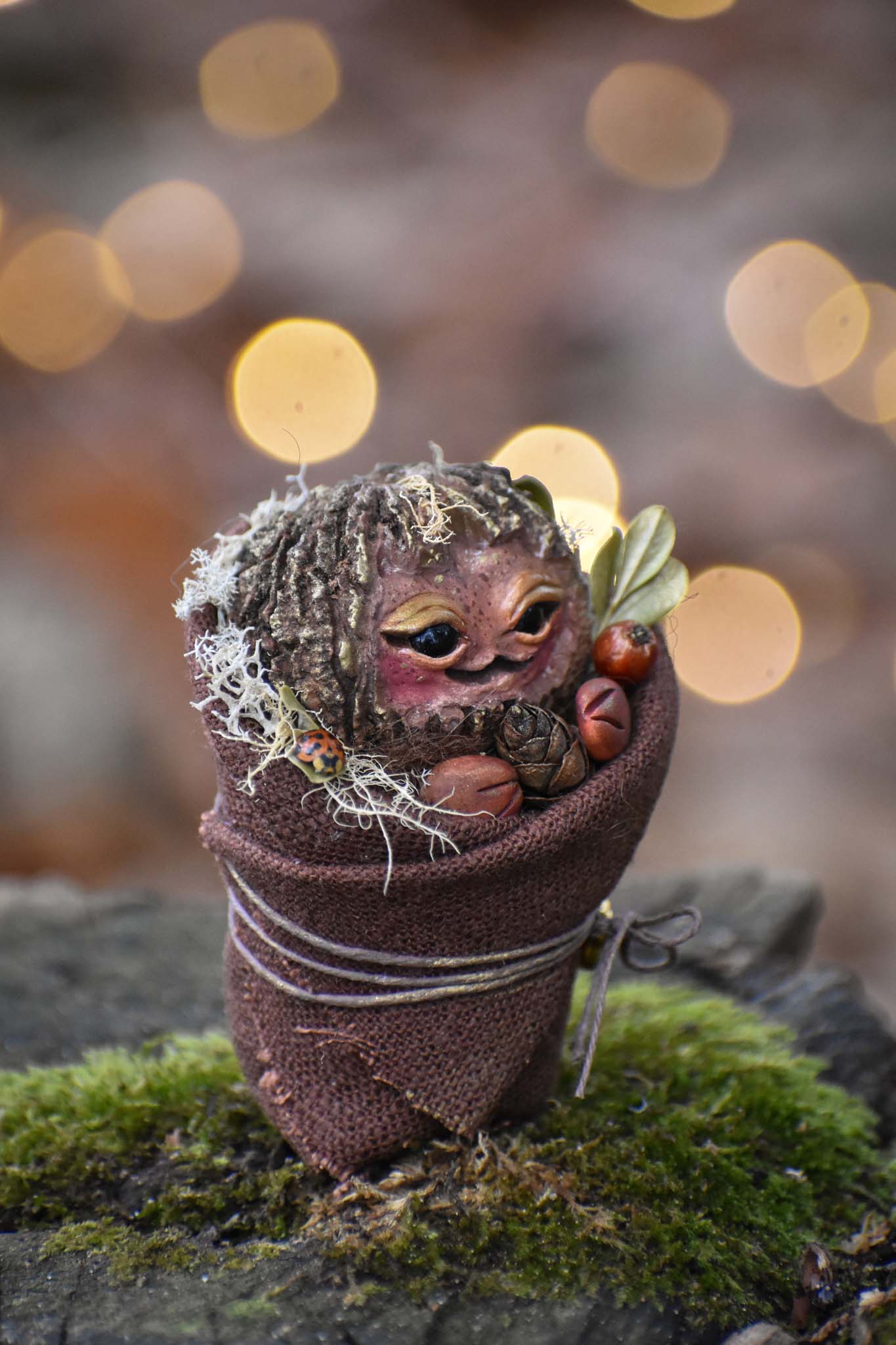 June Bug- Baby Walnut Sprite – Treehouse Creatures